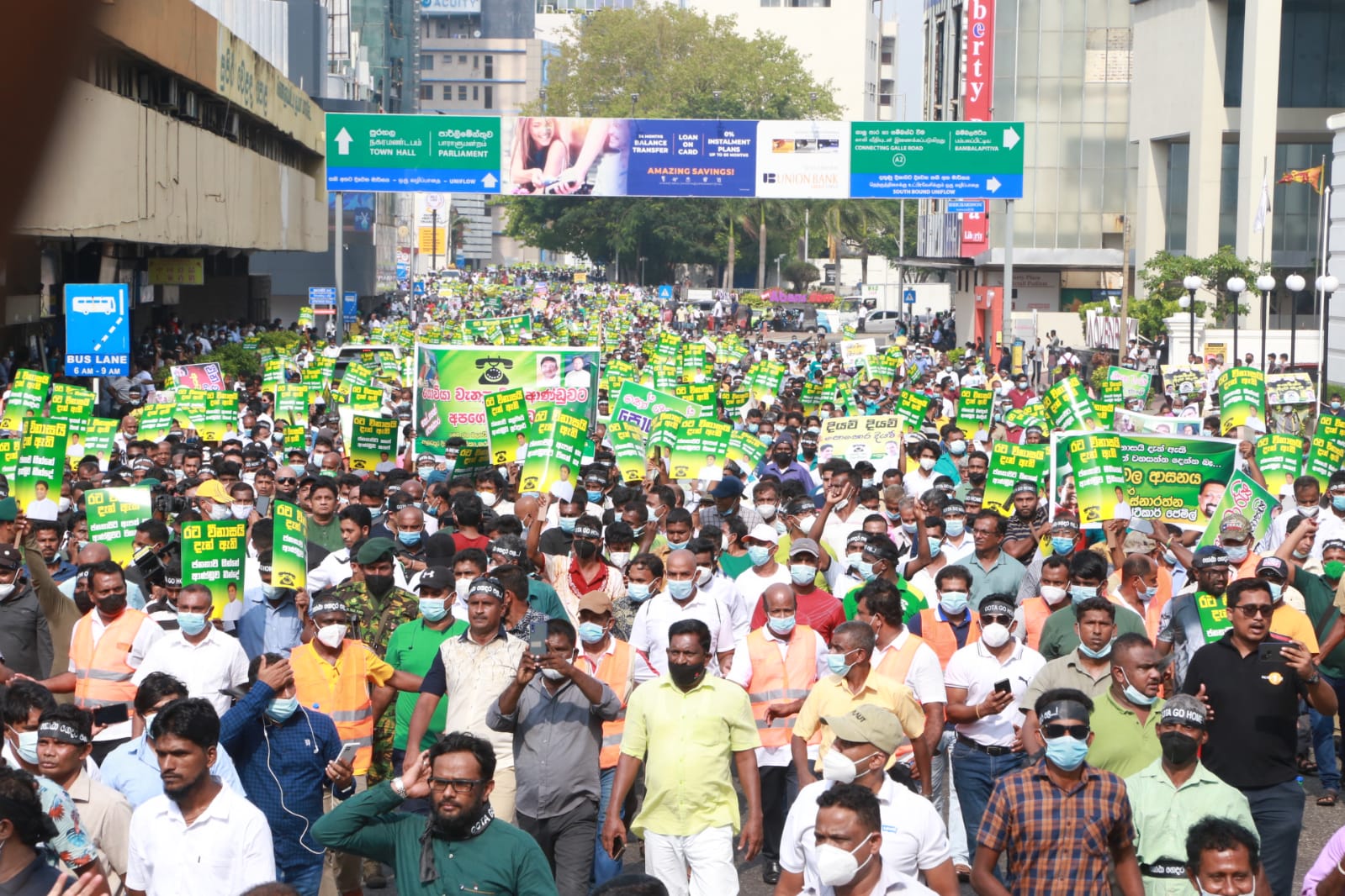 SJB stages a massive protest in Colombo - PHOTOS - LNW Lanka News Web