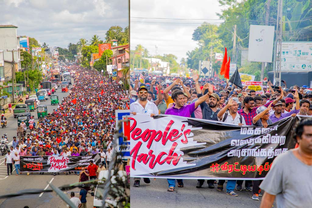NPP's 'People's March' attended by a massive crowd (PHOTOS) - LNW Lanka ...