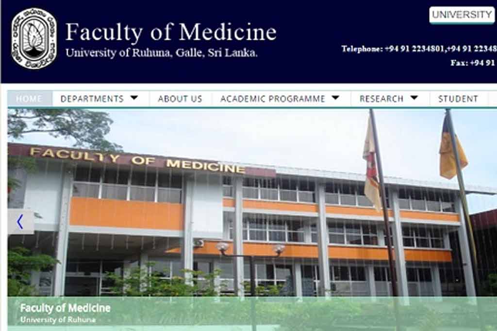 Classes prohibited to more than 200 students at Ruhuna Medical Faculty ...