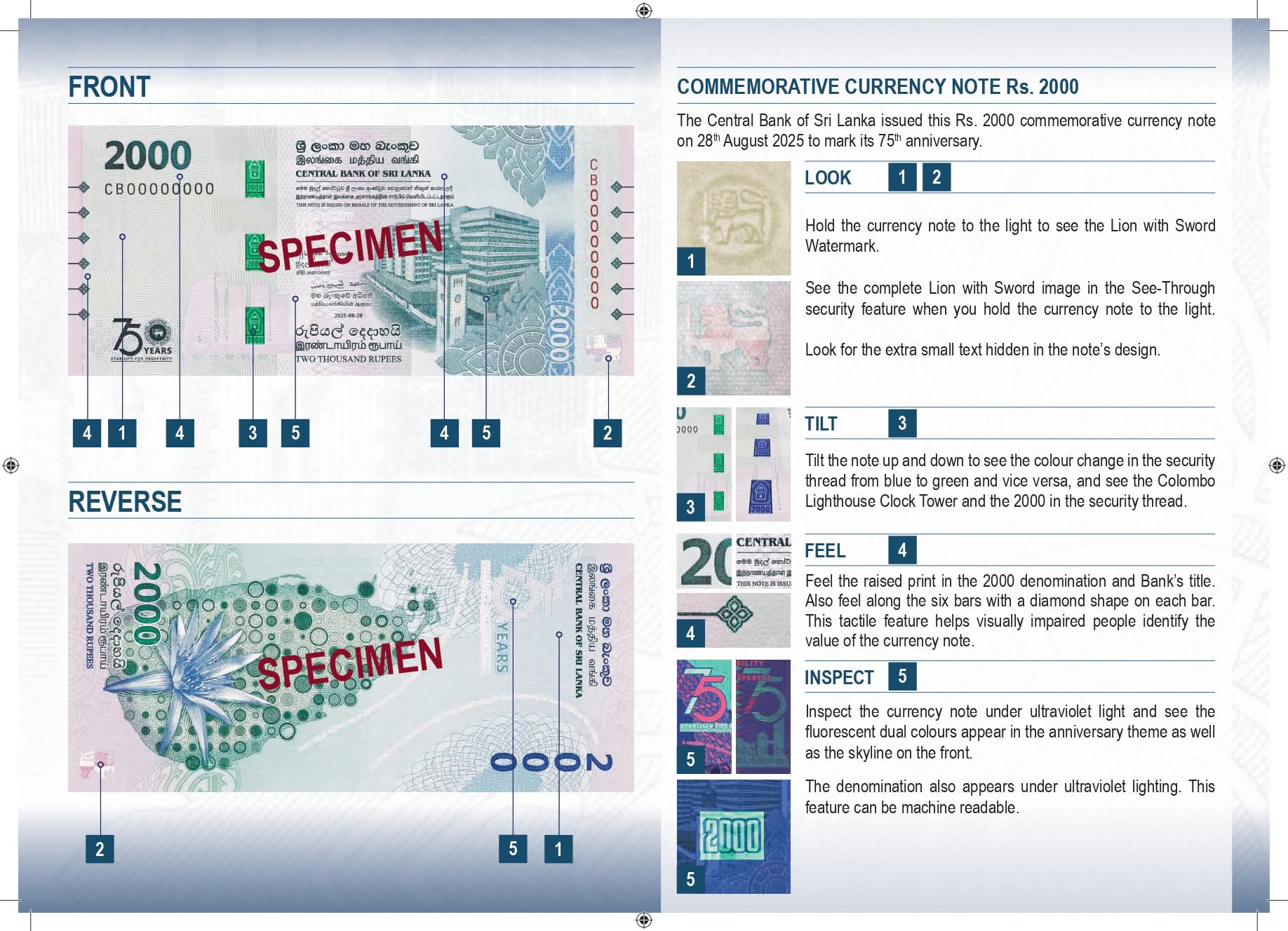Central Bank Highlights Anti-Counterfeiting Features of Rs. 2,000 ...