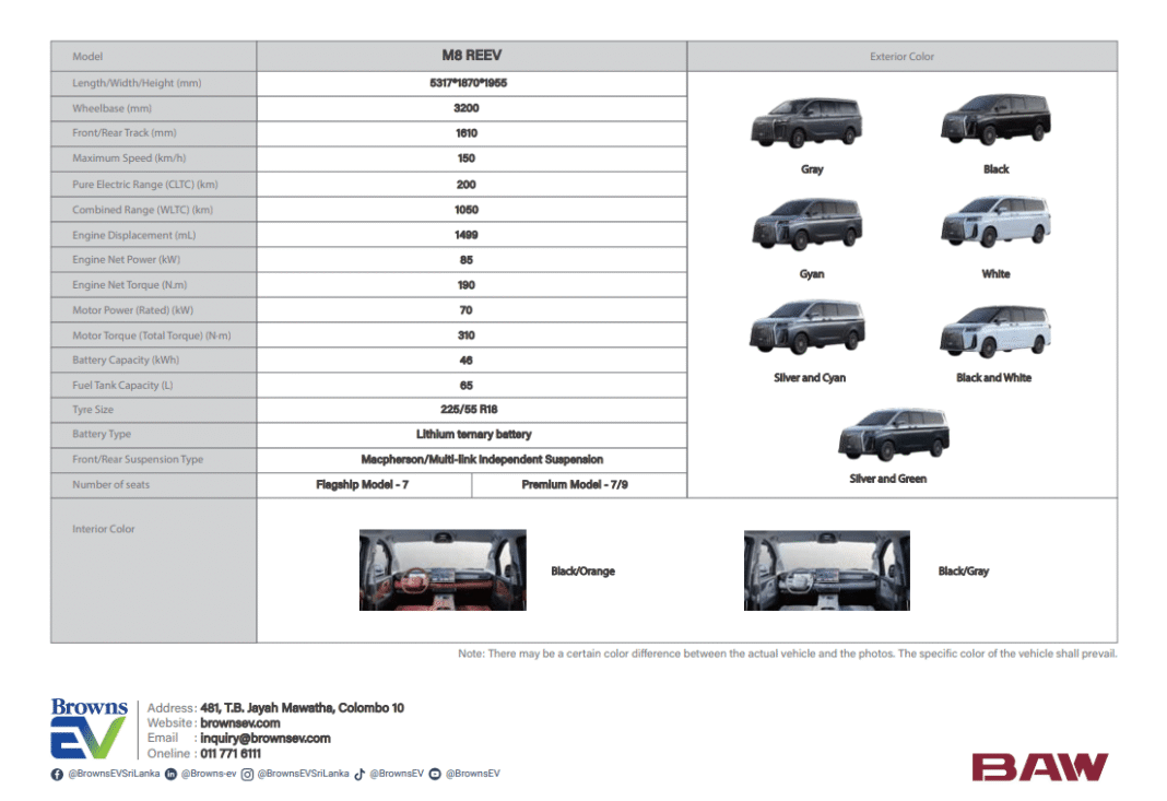 Browns EV Unveils BAW M8 MPV, Bringing Long-Range Electric Mobility to ...